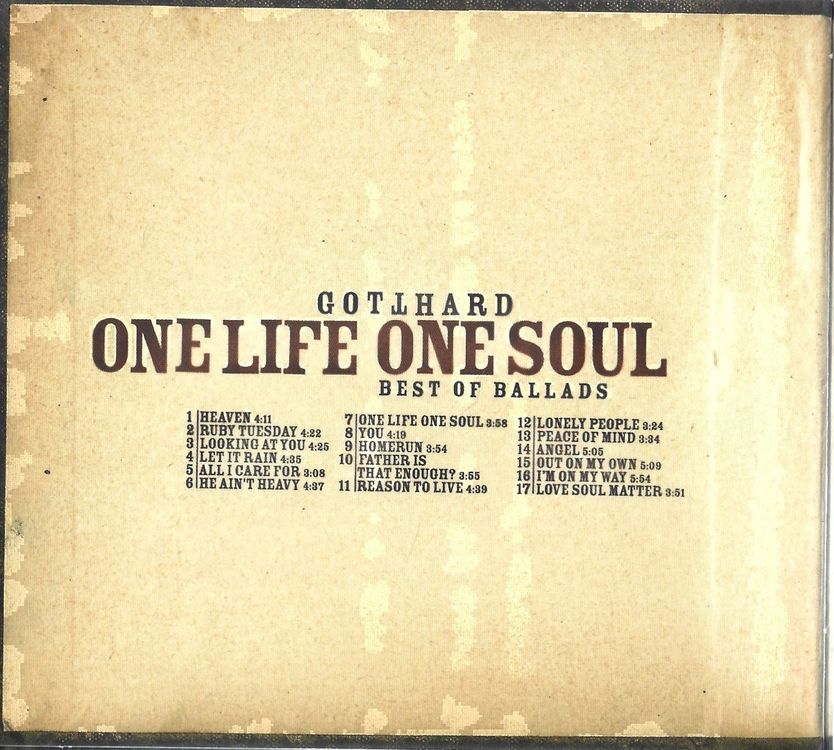 Gotthard ONE LIFE ONE SOUL Steve Lee Max Lässer Hardrock CD (Gebraucht) in Kandergrund für CHF 9 ...