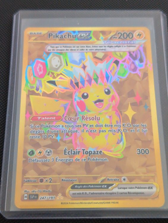 Rare 🔥 Pikachu EX gold 247/191SSP FR 🔥 Perfect condition! (Neu (gemäss ...