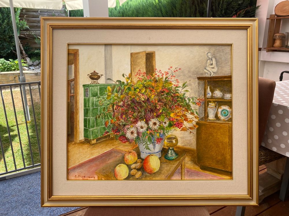 Zeitgenössisches Stilleben-Ölgemälde, L. Friedenberg 2000 (Gebraucht ...