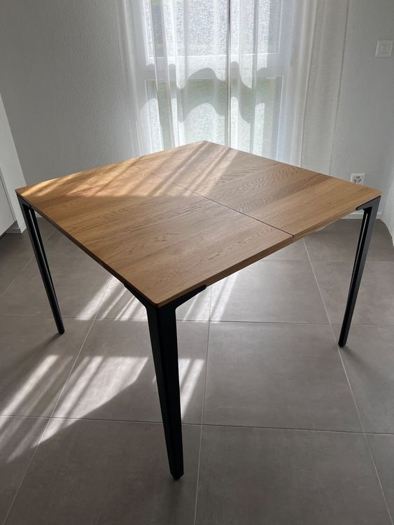 Table carrée en chêne, 100 x 100 cm extensible (+60 cm). | Kaufen auf ...