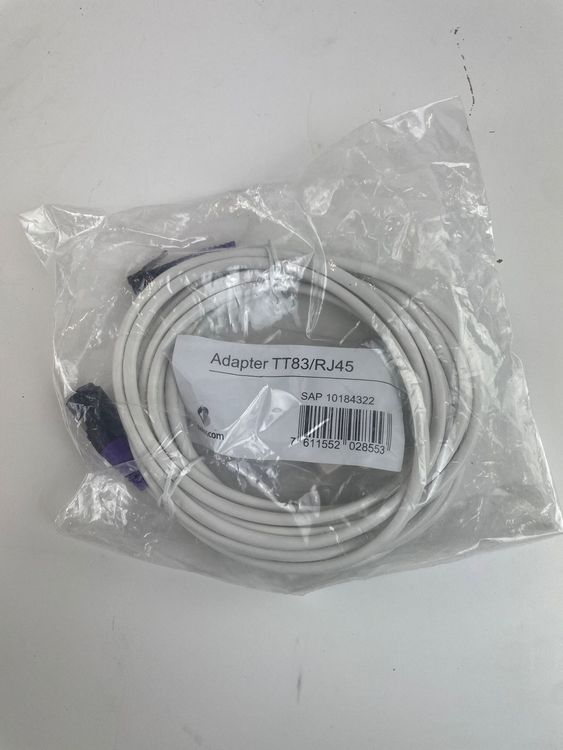 Swisscom Internet Kabel 4 Meter + TT83/RJ45 Adapter NEU (Neu und ...