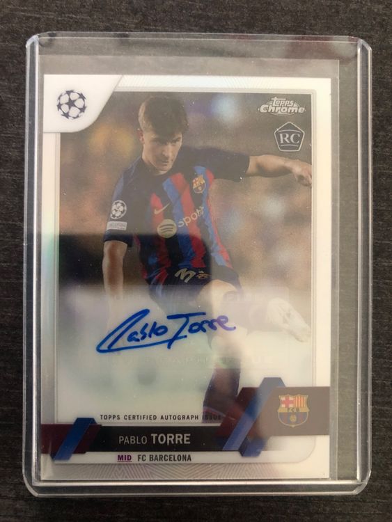 Topps Chrome Pablo Torre Fc Barcelona Rookie Autogramm | Acheter sur ...