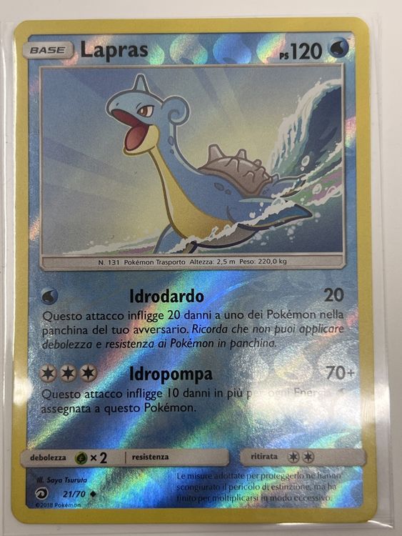 Seltene Lapras Pokemon Karte - 21/70 reverse holo 2018 (Gebraucht) in ...