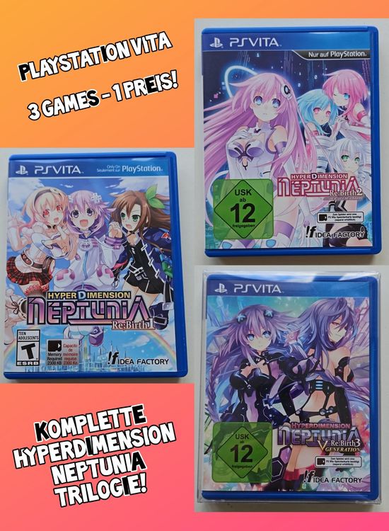 PS Vita (PSV) Set: Hyperdimension Neptunia Re;Birth Trilogie (Gebraucht ...