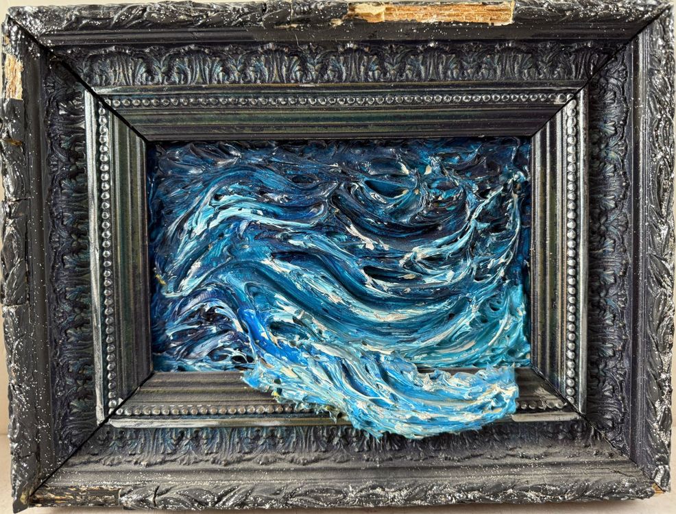 Ölgemälde "Welle", Unikat mit Rahmen aus Galerie Nachlass (Gebraucht) in Neuhausen am Rheinfall ...