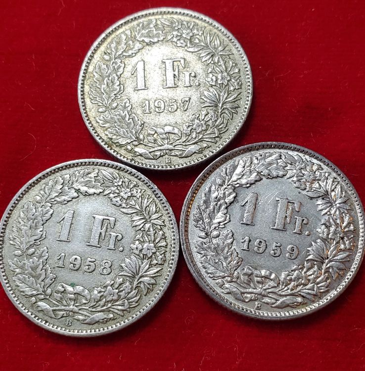 3X 1 Franken 50er j -Silber | Kaufen auf Ricardo
