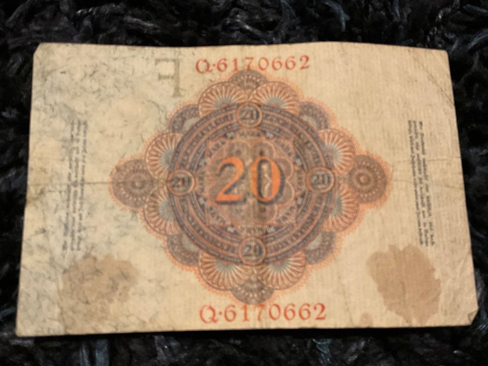 REICHSBANK REICHS MARK NOTE VON 1914 | Kaufen auf Ricardo