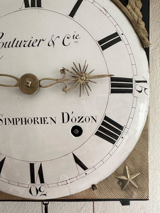 Schöne Comtoise Coq Uhr ca. 1793 - 1818 Burgunder Morez | Kaufen auf ...
