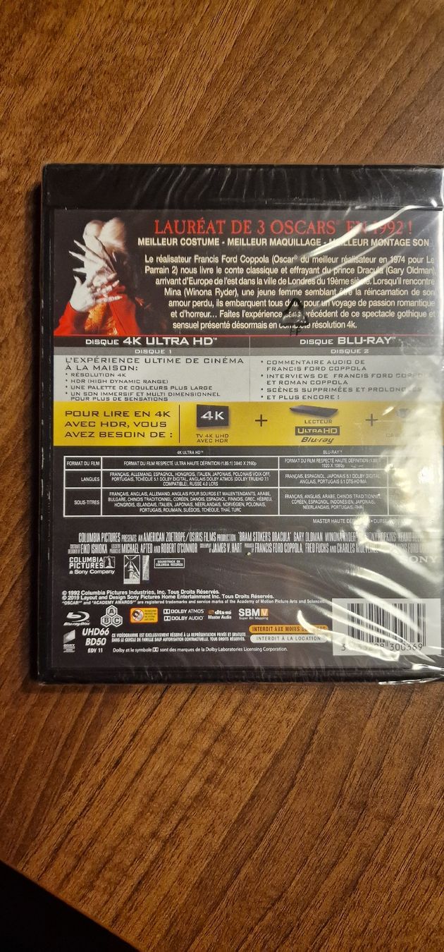 Dracula de Bram Stoker 4K Ultra HD - Blu-ray, NOUVEAU! (Neu und ...