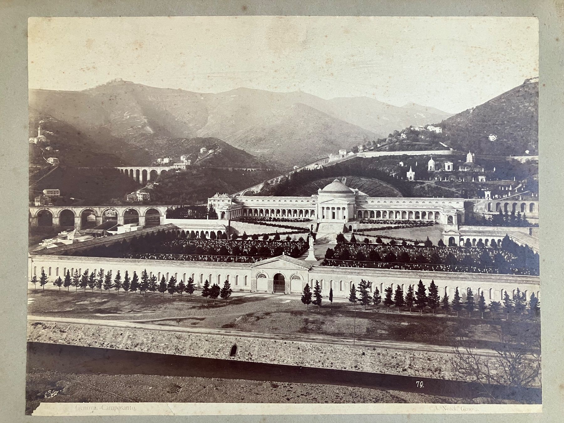 Albumin-Foto A. Noack Genova - Camposanto um 1880 - 22 x 28 (Gebraucht ...