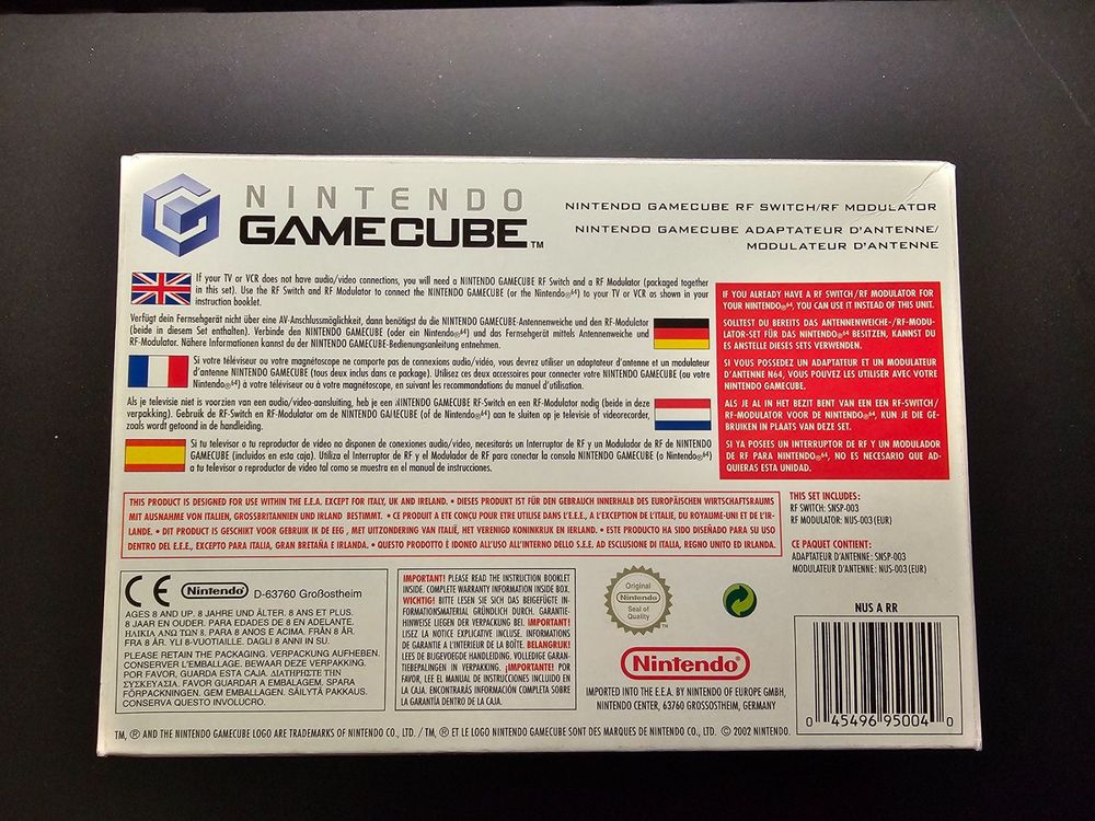 Original Nintendo RF Switch / Modulator für Gamecube NEU (Neu und ...