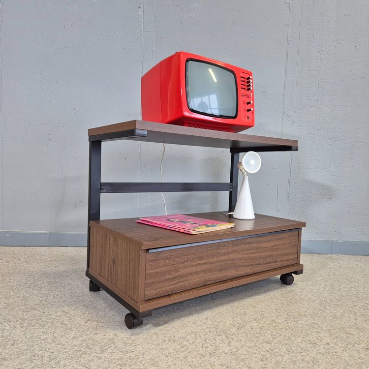 Vintage TV-Möbel Trolley 1980er Rollwagen mit Schublade (Gebraucht) in ...