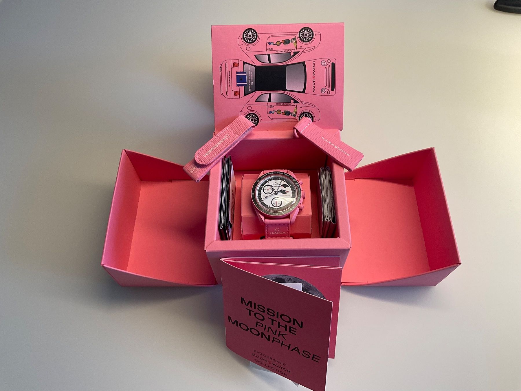 MoonSwatch- Mission to Pink Moonphase - Neu! (Neu (gemäss Beschreibung ...