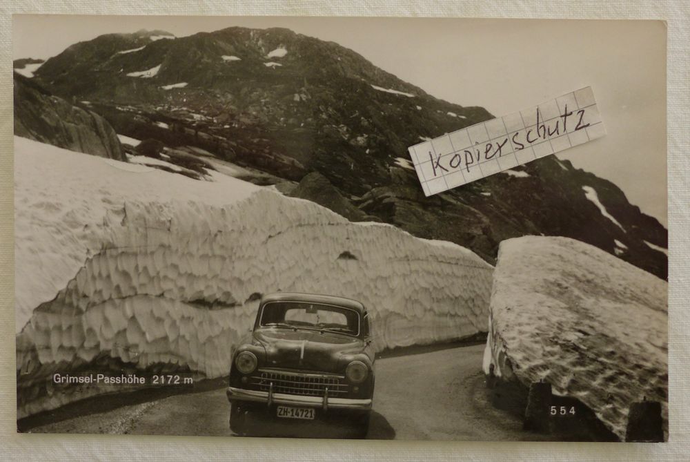 AK GRIMSEL- PASSHÖHE, Oldtimer, Schneewand (Gebraucht) in Wallisellen für CHF 6 – mit Lieferung ...