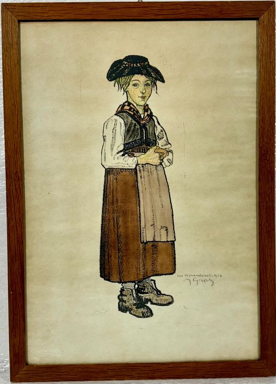 John Louis Graz (1891-1980) Farblithografie Handsig | Kaufen auf Ricardo