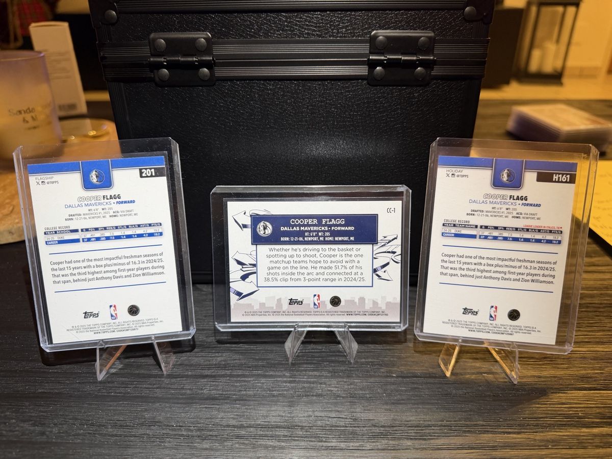 2025-26 Topps Cooper Flagg Base + Clutch City + Holiday SET (Neu ...