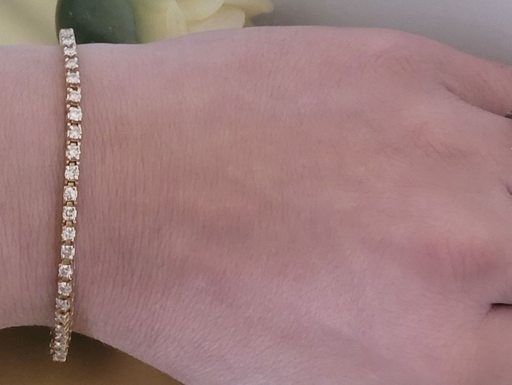 585 Karat Gold 3.50 ct VS2 Diamanten Tennisarmband Armband (Gebraucht) in Binningen für CHF 1990 ...