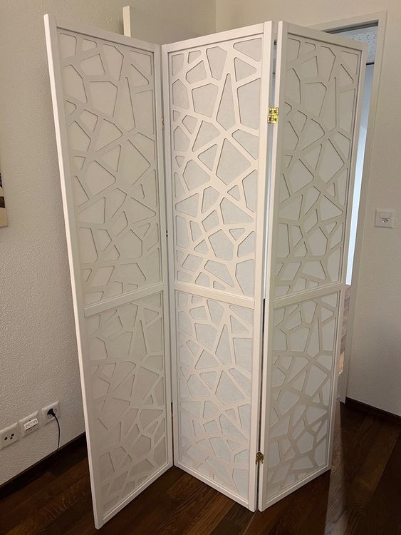 Paravent weiss, zwei Stück (Gebraucht) in Kriens für CHF 150 – nur ...