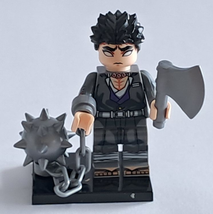 Demon Slayer Figur Gyutaro mit Axt und Morgenstern,Lego-Komp | Kaufen ...
