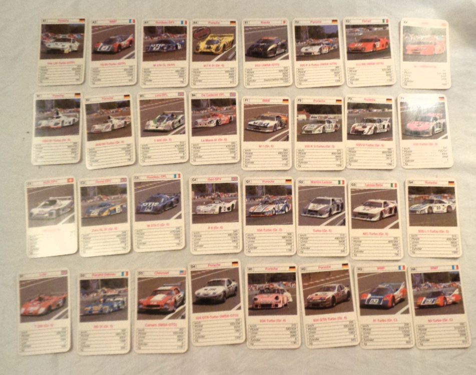 Auto Quartett - Heisse Öfen - Rennwagen / 32 Karten | Kaufen auf Ricardo