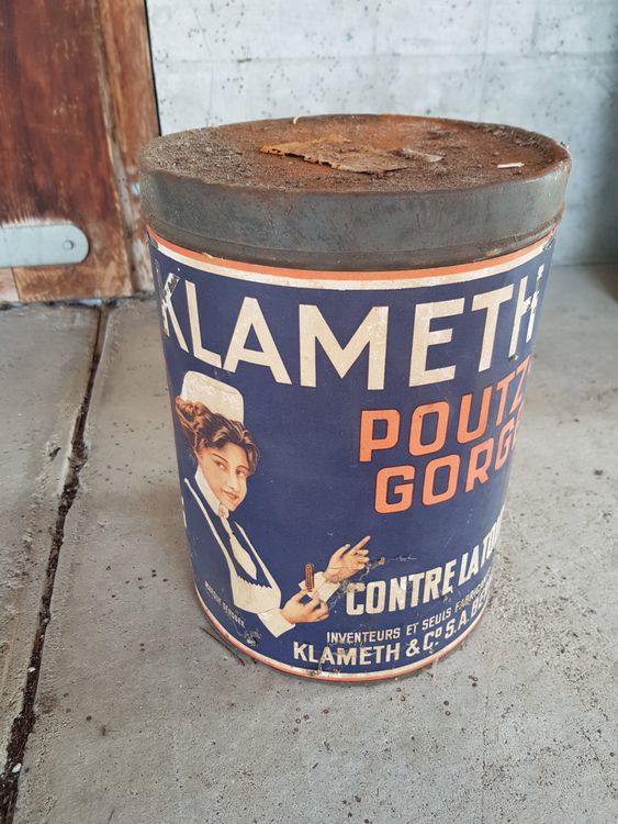 Rare antike Blech Dose Klameth | Kaufen auf Ricardo