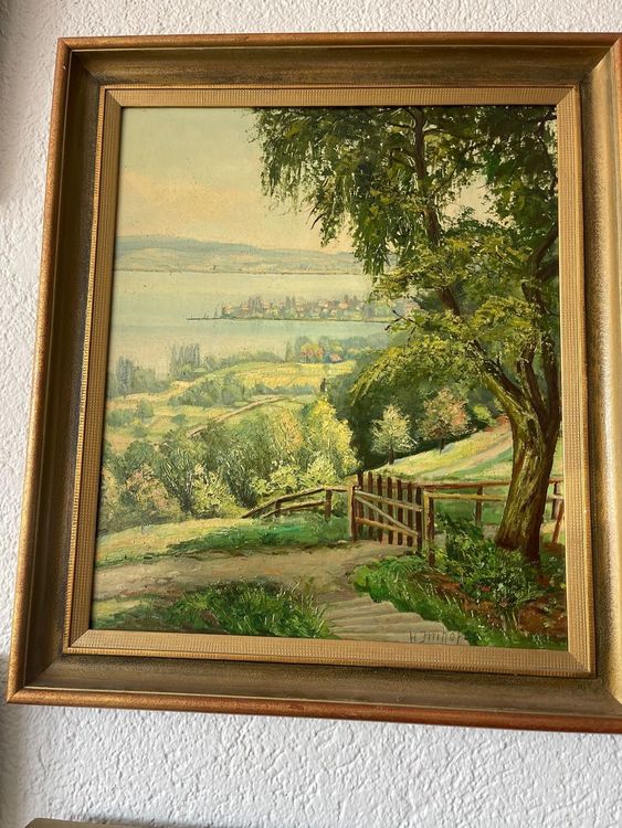 Alte Öl Bild Signiert Landschaft | Kaufen auf Ricardo