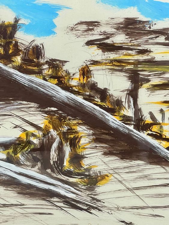 Sehr Interessant Mischtechnik Gemälde unleserlich Signiert | Kaufen auf Ricardo