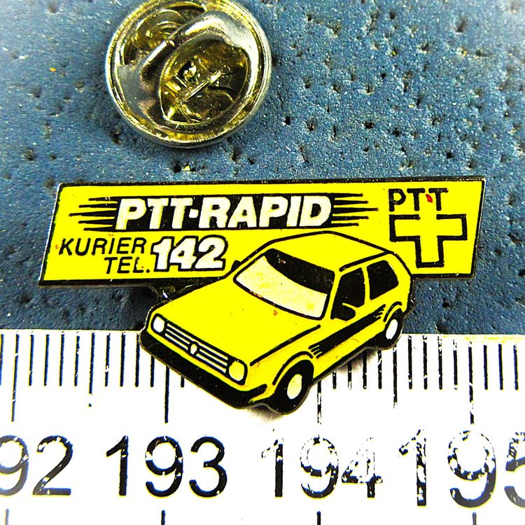 VW GOLF AUTO PIN POST PTT SCHWEIZ RAPID KURIER NR.142 ENAMEL (Gebraucht ...