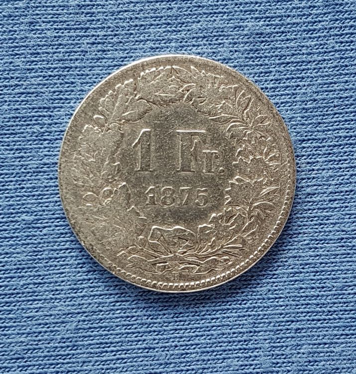 1 Franken 1875 uralte und seltene Silbermünze ab nur 1 Fr !! (Gebraucht) in Camignolo für CHF 3. ...