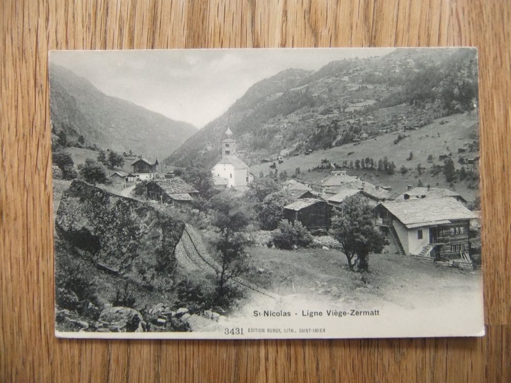 St.Niklaus St. Nicolas Bahnhof der Visp-Zermatt Bahn, Kirche | Kaufen auf Ricardo