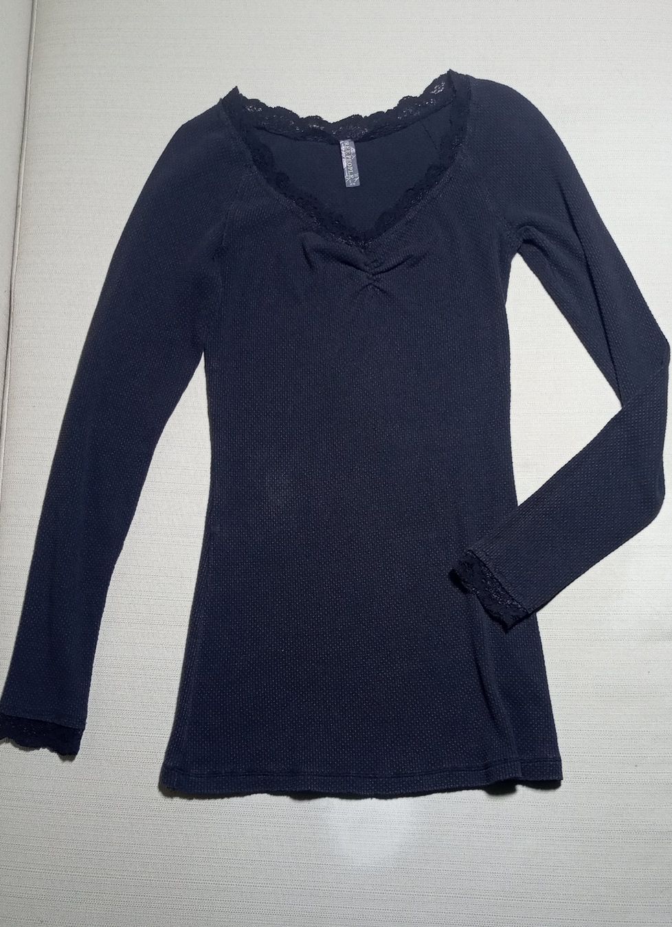 Free People Thermo Shirt mit Spitzen S M zu Nile (Gebraucht) in St ...