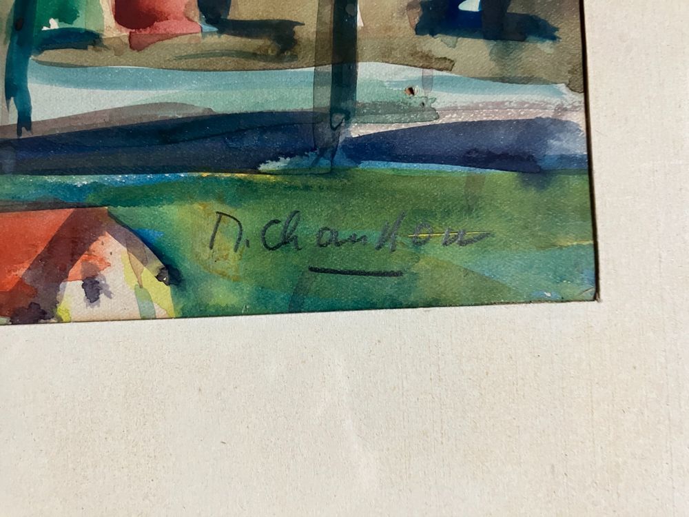 Grosses Aquarell, signiert | Kaufen auf Ricardo