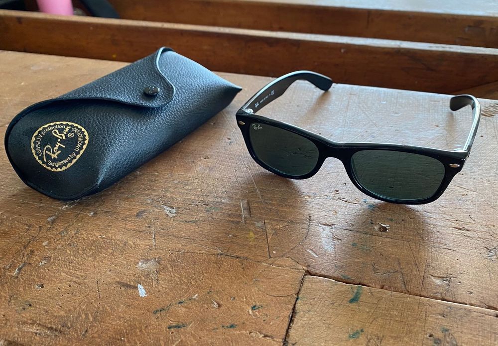 Sonnenbrille Ray Ban NEW WAYFARER schwarz Rock n' Roll (Gebraucht) in ...