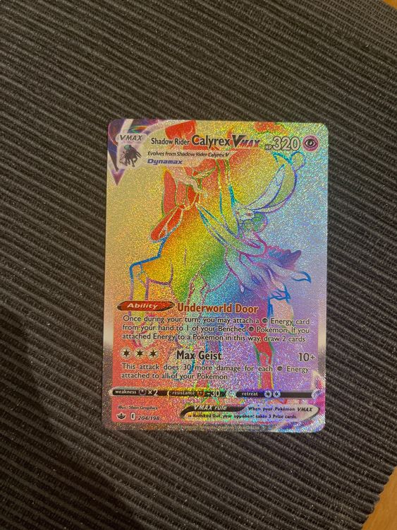 Pokemon Calyrex Vmax Rainbow Chilling Reign NM (Neu (gemäss ...