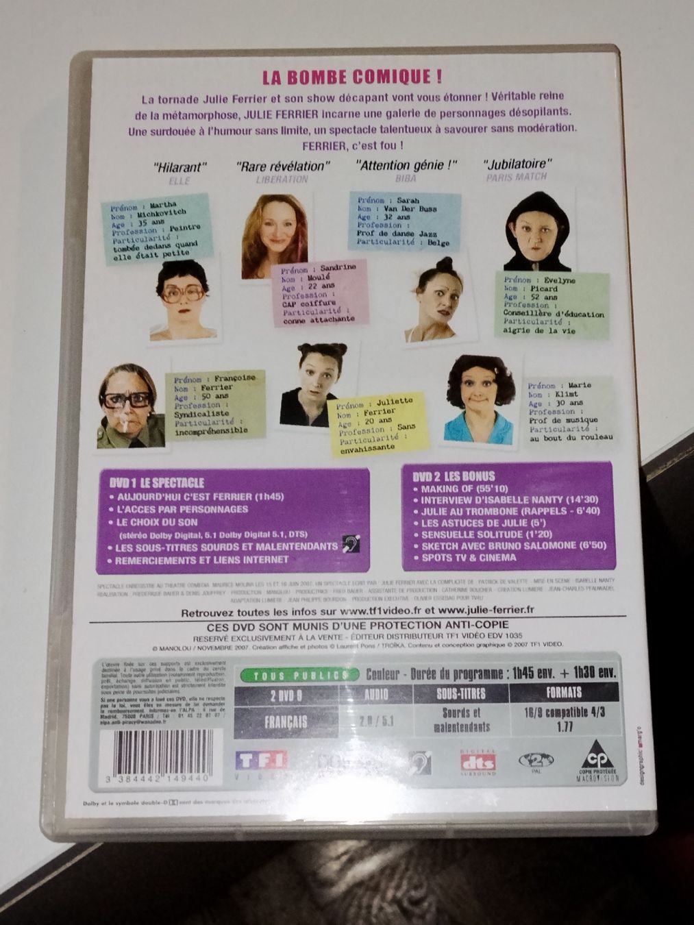 DVD Aujourd'hui, c'est Ferrier! Mise en scène Isabelle Nanty (Neuf ...