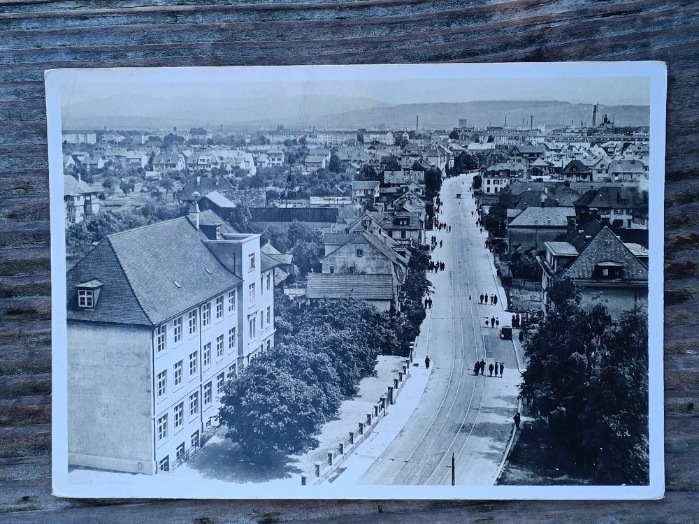 Photo Karte / Neu Allschwil Schulhaus und Baslerstrasse 1941 | Kaufen ...