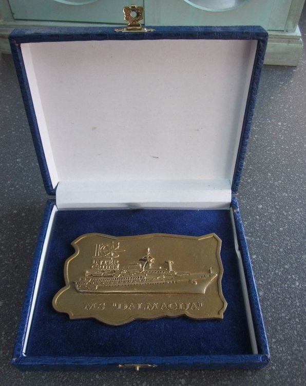 Andenken - Plakette der MS "DALMACIJA" in Original Schatulle (Gebraucht ...