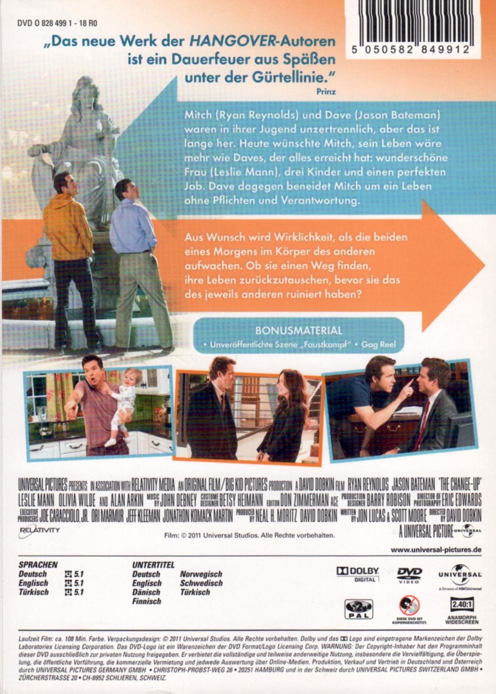 DVD: Wie ausgewechselt (mit: Ryan Reynolds, Jason Bateman) (Gebraucht ...