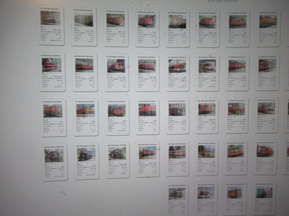 MGB Lokomotiven Und Züge Quartett 52 Karten (Neu und originalverpackt) in Herznach für CHF 32 ...