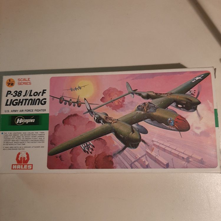 3543/44 ... Lockheed P-38 F + P-38 J ... Hasegawa + Airfix (Gebraucht ...