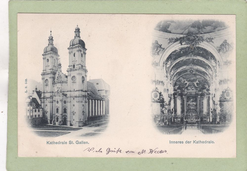 Kathedrale St. Gallen Inneres der Kathedrale 1898 (Gebraucht) in Herisau für CHF 1 – mit ...