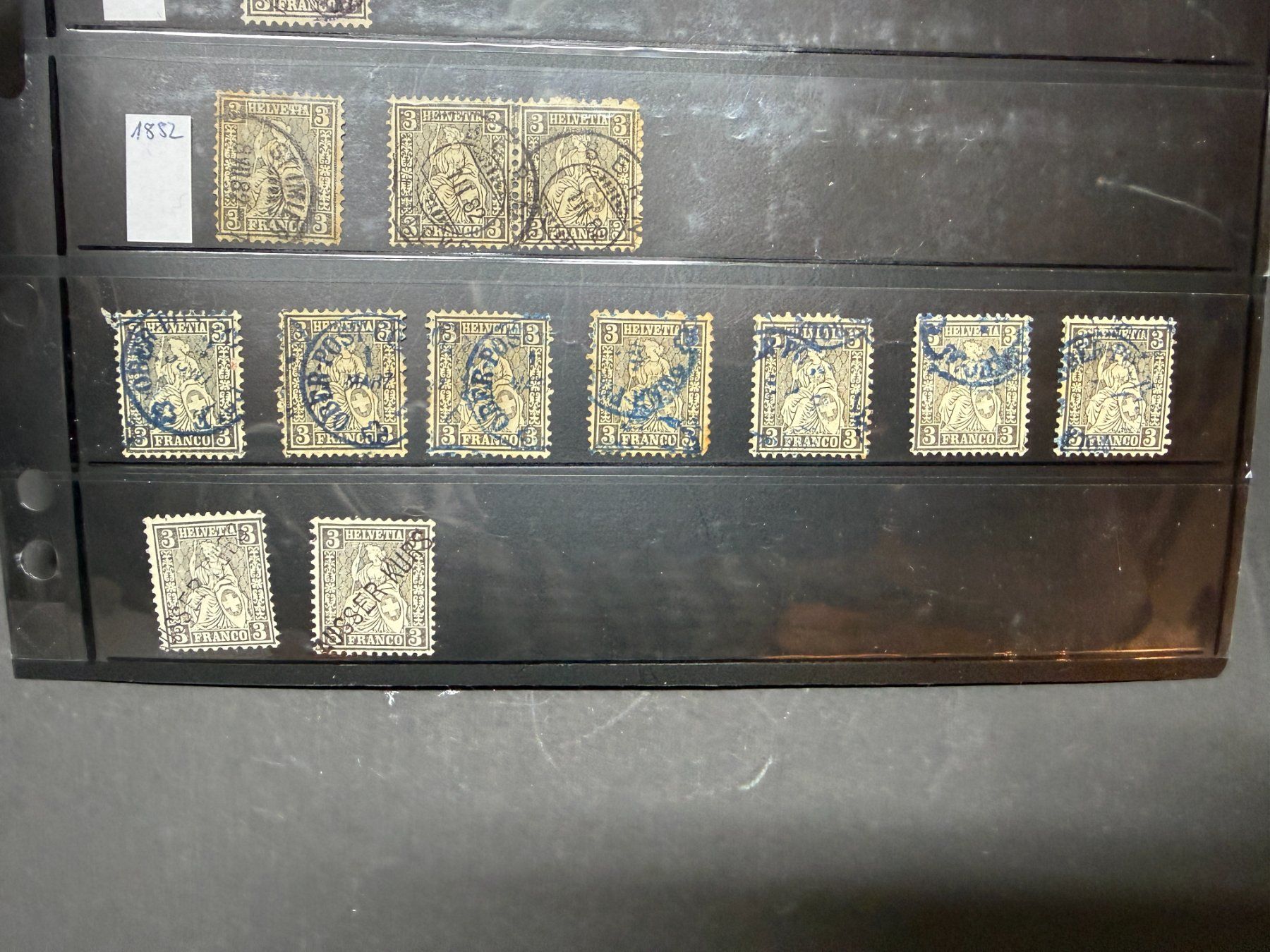 Aussergewöhnliches Lot Sitzende Helvetia 3 Rp. Zu. Nr. 29 (Gebraucht ...