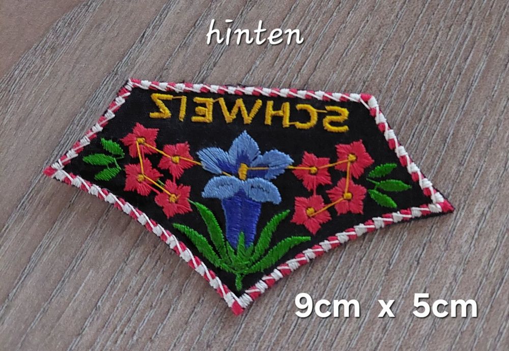 Badge , Patch, SCHWEIZ , Alpenrosen + Enzian (44) (Neu (gemäss Beschreibung)) in Schwarzenbach ...