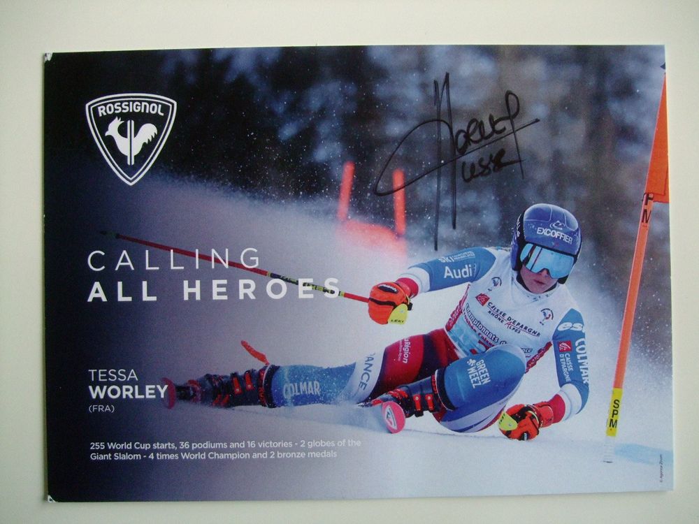 TESSA WORLEY (FRA) AUTOGRAMMKARTE RARITÄT TOP (Gebraucht) in Schachen b ...