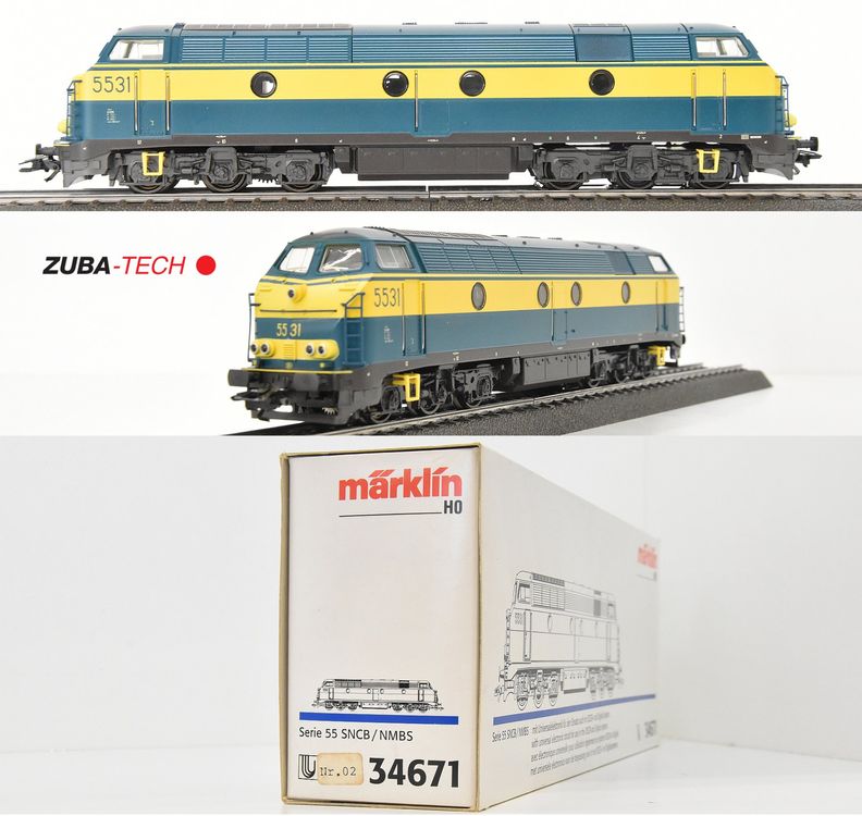 Märklin 34671 Diesellok Serie 55 SNCB H0 WS Delta mit OVP (Gebraucht ...
