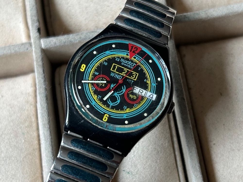 Montre Swatch GB707 NAVIGATOR 34mm fonctionne 1986 | Kaufen auf Ricardo
