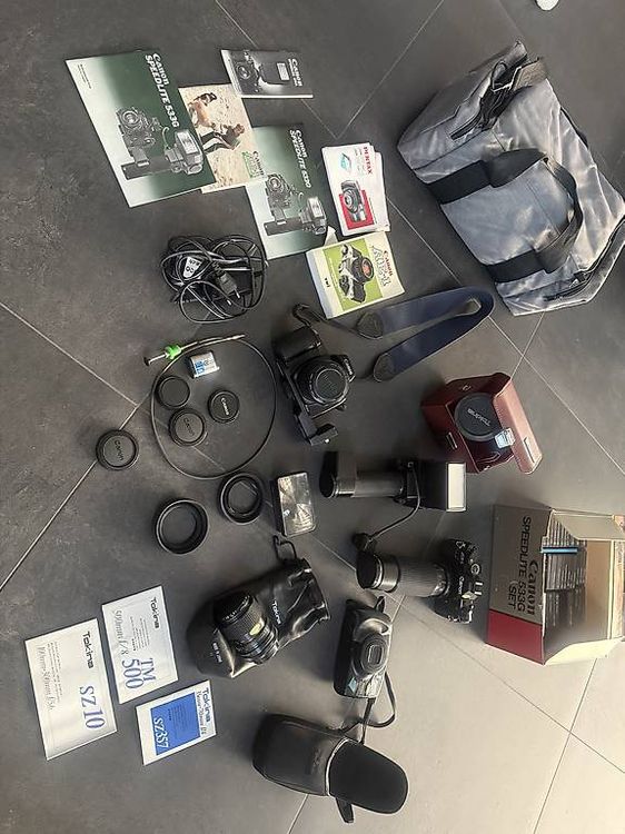 2x Canon, 1x Pentax Kameras mit viel Zubehör (Gebraucht) in Belp für ...