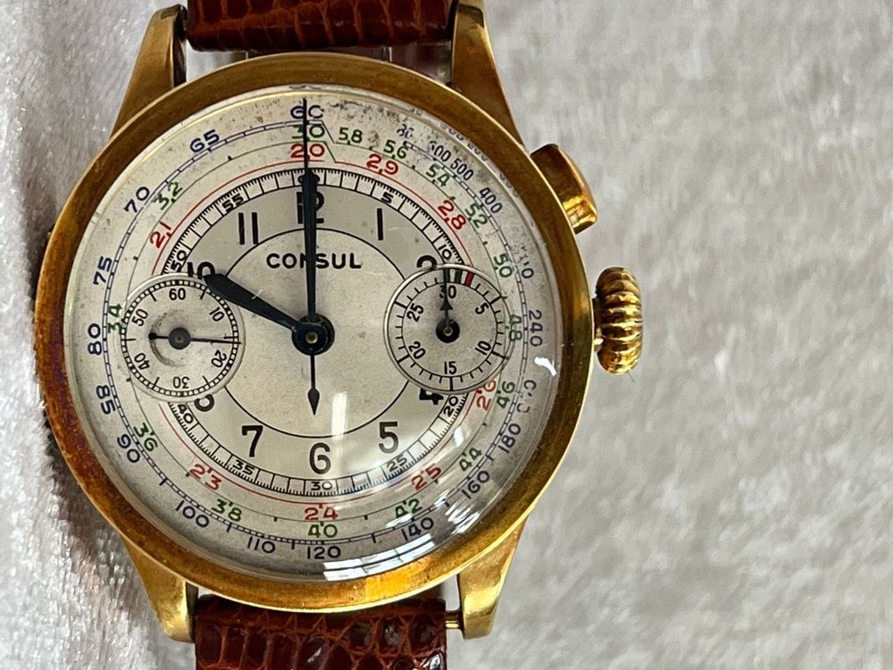 Consul Chronograph läuft 18 Karat Roségold (Gebraucht) in Winterthur ...