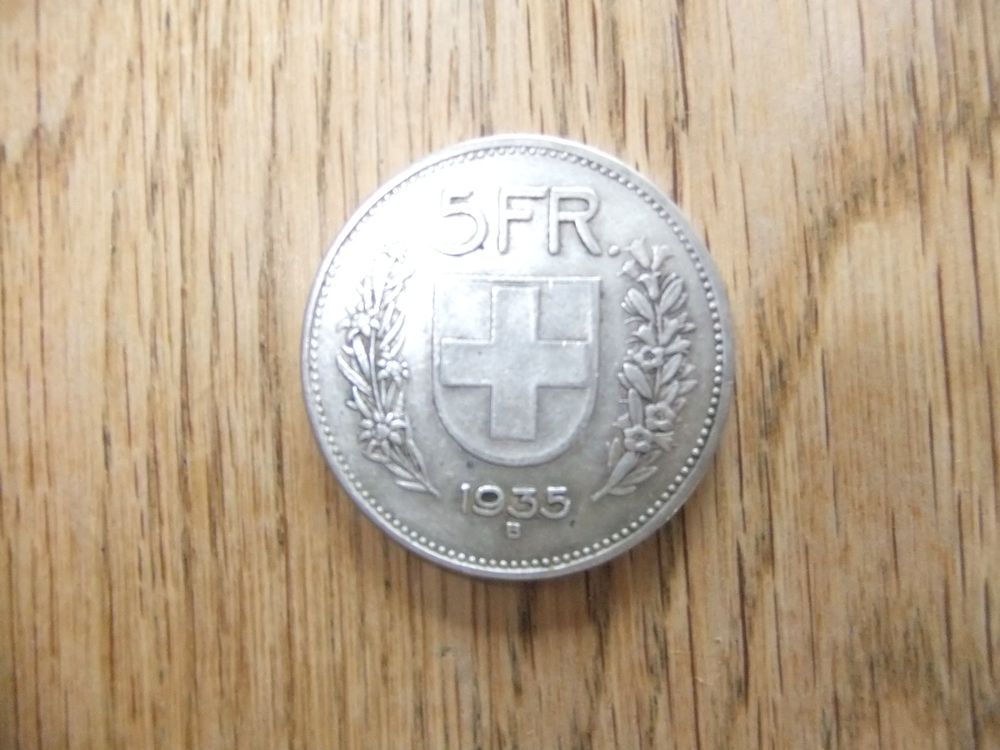 5 Franken Silber Münze Schweiz 1935 | Kaufen auf Ricardo