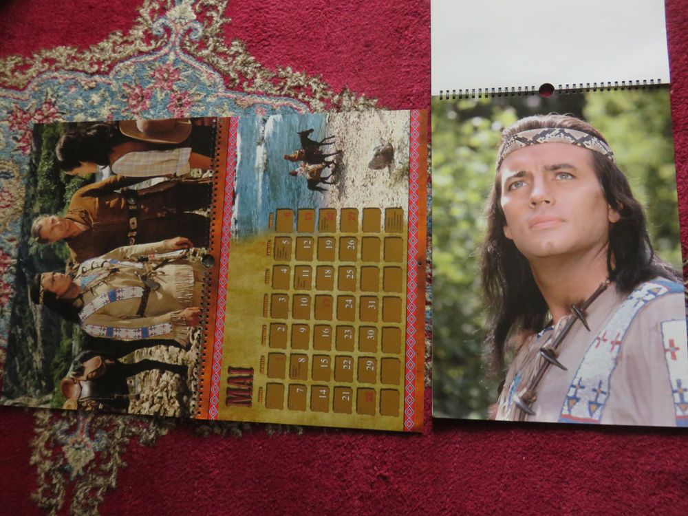 2X Winnetou Karl May Film Kalender geniale Bilder 42/30 CM (Neu (gemäss ...